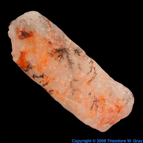 Manganese Oxides In Quartz A Sample Of The Element Manganese In The