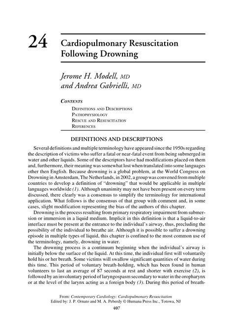 24 Cardiopulmonary Resuscitation Following Drowning Docslib