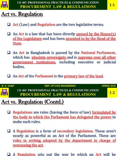 Topic 1 Procurement Law Regulations Pdf Specification Technical