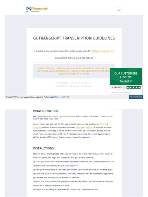Gotranscript Transcription Guidelines Pdf Comma Quotation Mark