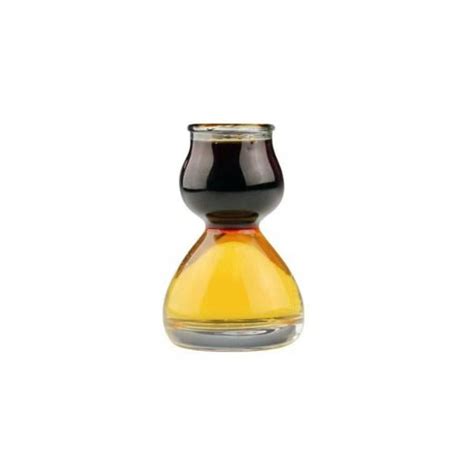 Quaffer Double Bubble Layered Shot Glass Plus Recipe Card Glass Clear 1