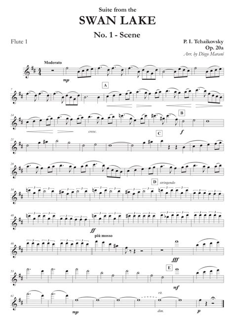 Swan Lake Suite For Flute Quartet Part 1 By Diego Marani Flute