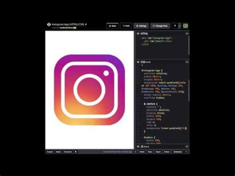 HTML CSS Instagram Logo YouTube