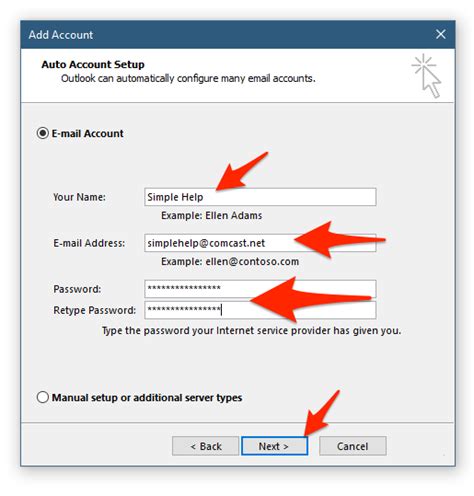 Comcast Email Settings For Outlook Rushfasr