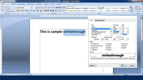 Cara Membuat Strikethrough Di Word Hongkoong