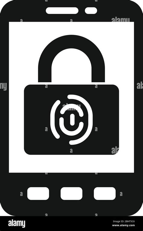 Smartphone Biometric Authentication Icon Simple Illustration Of Smartphone Biometric