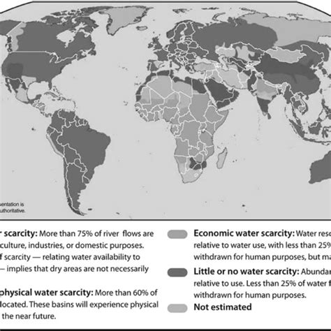 Projected Water Scarcity In 2025 Download Scientific Diagram