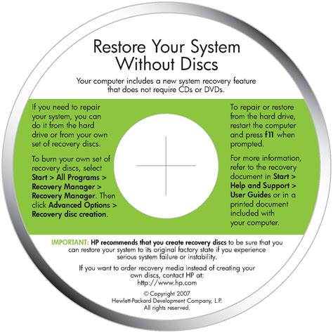 Hp Pavilion Dv6404ca Restore Your System Without Discs Text Version