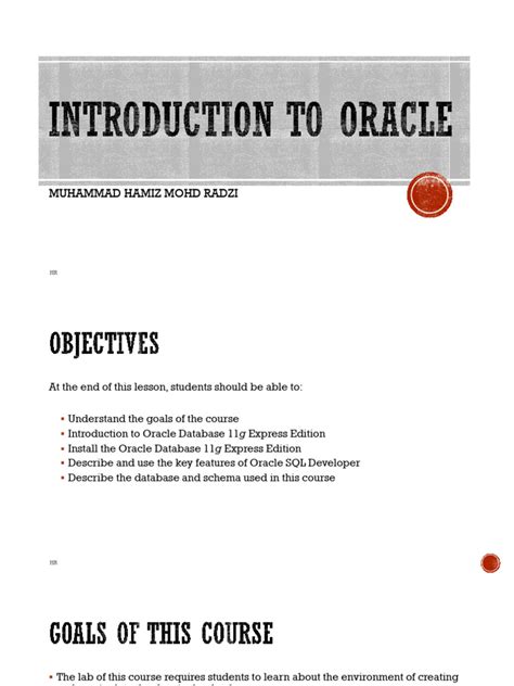 Oracle Database Course Guide Pdf Databases Sql