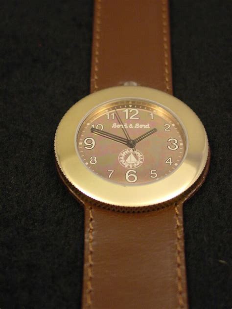 Wristwatch Bord A Bord French Uni Sex Solid Bronze Genuine Leather B2