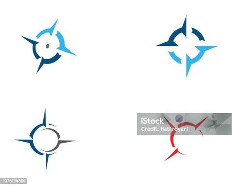 나침반 로고 템플릿 벡터 아이콘 일러스트 레이 션 디자인 0명에 대한 스톡 벡터 아트 및 기타 이미지 0명 개념 개념과 주제 Istock