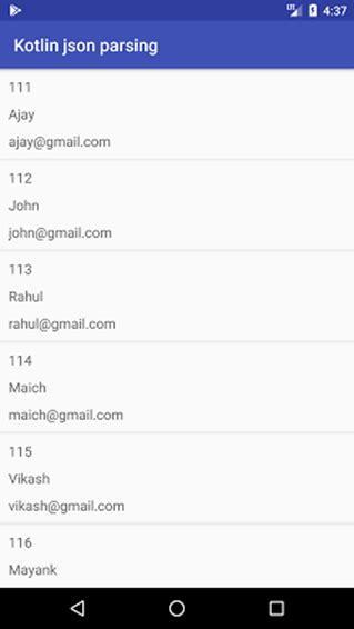 Kotlin Android JSON Parsing using URL | Online Tutorials Library List | Tutoraspire.com