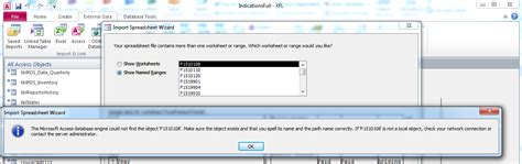 Vba Ms Access Unable To Locate My Excel Range When Importing Stack Overflow