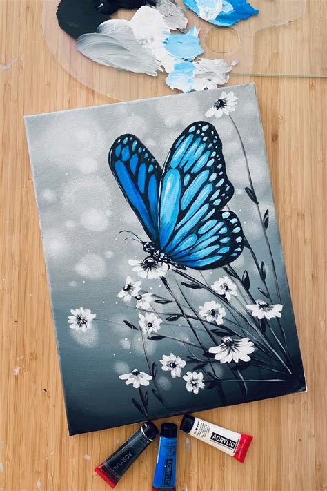 Blue Butterfly Acrylic Painting Course