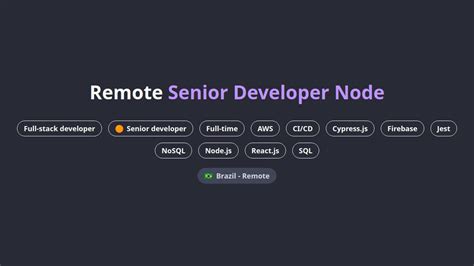 remote senior developer node at ciandt