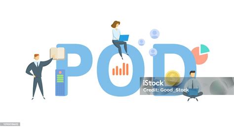 Pod 交貨證明概念與關鍵字人和圖示平面向量圖隔離在白色向量圖形及更多人圖片 人 俄羅斯 剪裁圖 Istock
