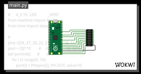 10段LED条形显示 Wokwi ESP32 STM32 Arduino Simulator