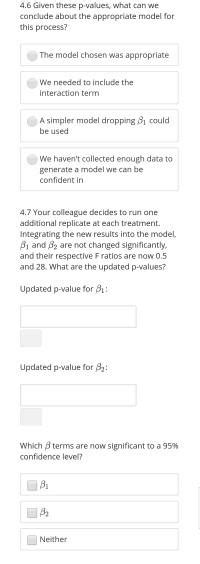Solved A Two Factor Two Level Full Factorial Experiment Has