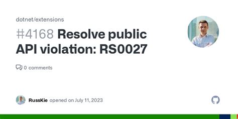 Resolve Public Api Violation Rs0027 · Issue 4168 · Dotnetextensions