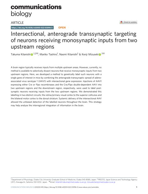 Pdf Intersectional Anterograde Transsynaptic Targeting Of Neurons