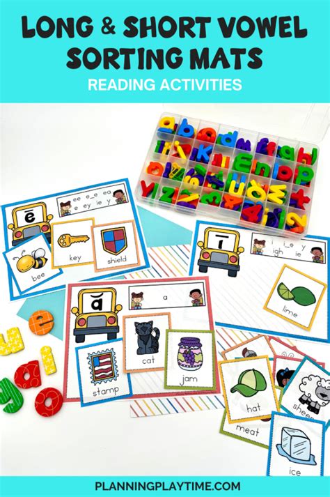 Interactive Long And Short Vowel Sorting Mats For Phonics Mastery