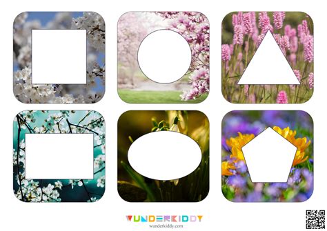 Printable Spring Photo 2d Shape File Folder Preschool Game