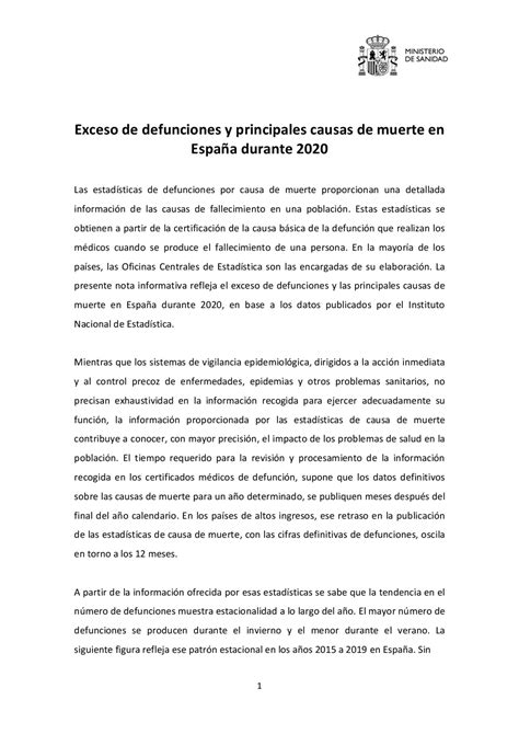 Exceso De Defunciones Y Principales Causas De Muerte En Apuntes
