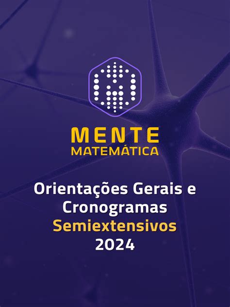 Cronogramas Semiextensivos 2024 Pdf Matemática Equações