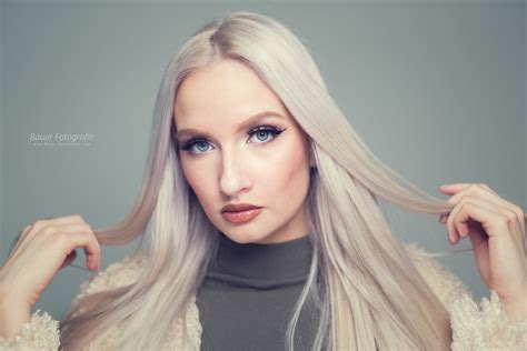 Wallpaper Face Women Model Blonde Long Hair Black Hair Nose