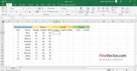 How To Create Result Sheet In Microsoft Excel Gpa And Grade In