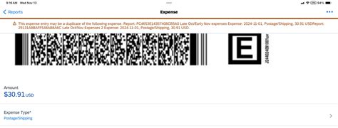 Solved Warning This Expense Entry May Be A Duplicate Sap Concur Community