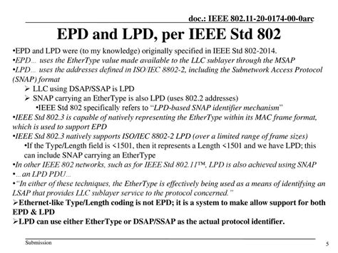 Epd And Lpd Terminology Misalignment In Ieee Std And Ppt Download
