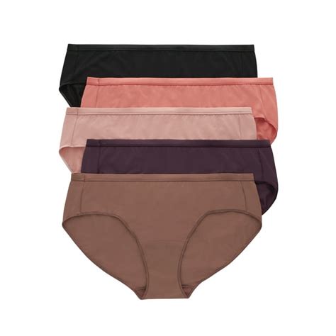 Hanes Just My Size Womens Breathable Mesh Hipster Underwear 5 Pack
