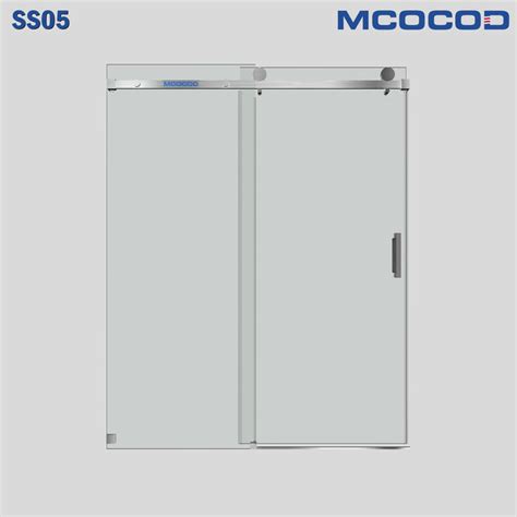 Mcocod® Single Sliding Frameless Shower Door With Square Guide Rail Ss05