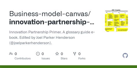 Github Business Model Canvasinnovation Partnership Primer