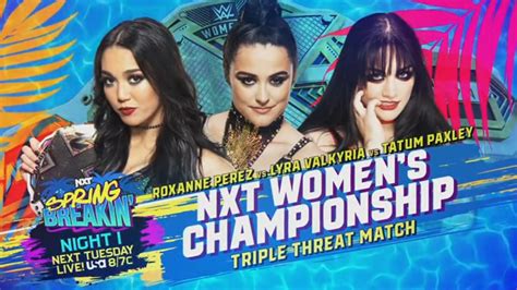 Nxt Womens Title Match Beach Brawl More Set For Nxt Spring Breakin