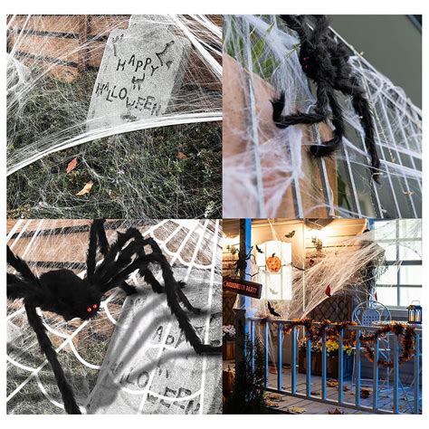 Halloween Clearance Vwrxbz Triangles Web Big Spider Spider Silk Suit Halloween Decorations