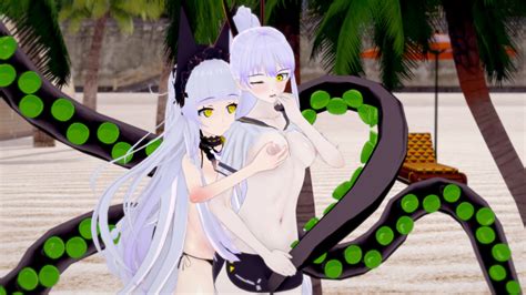 Rule 34 Azur Lane Blush Cat Ears Groping Breasts Groping From Behind