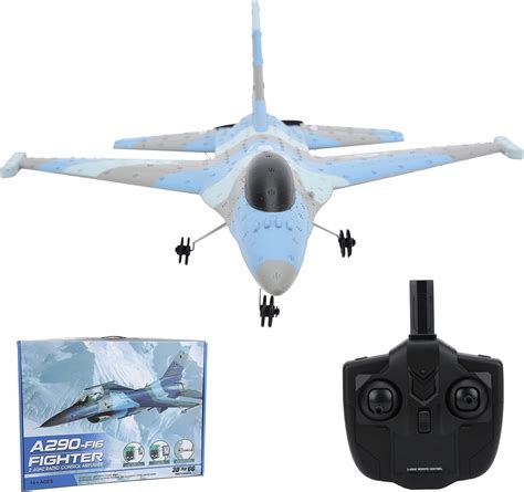 Plplaaoo Avión Rc F16 Planeador Rc De 3 Canales Avión De Control Remoto