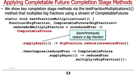 Advanced Java Completable Future Features Applying Completion Stage