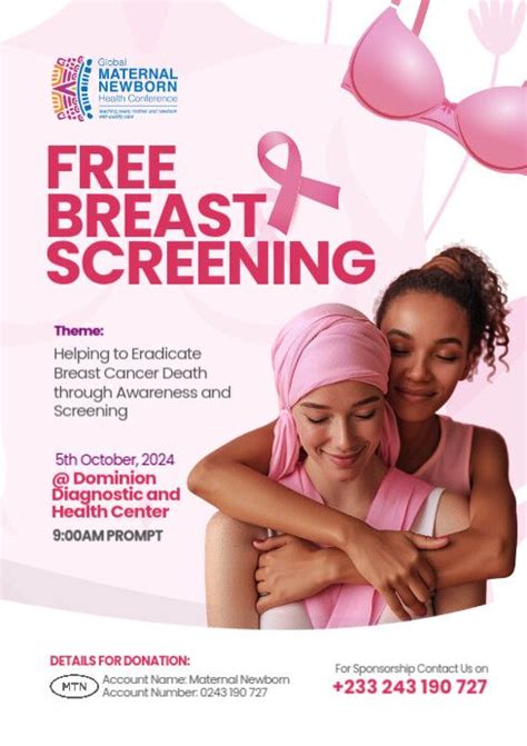 Free Breast Screening Poster Photoshop Tutorial Design Christian Graphic Design Church