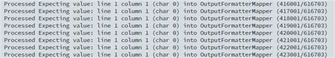 Error Processed Expecting Value Line 1 When Processing Large