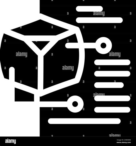 Modeling Data Science Glyph Icon Vector Illustration Stock Vector Image