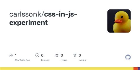 GitHub Carlssonk Css In Js Experiment