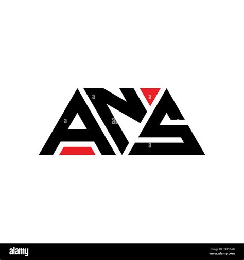 Ans Triangle Letter Logo Design With Triangle Shape Ans Triangle Logo