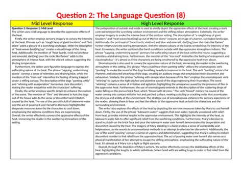 Aqa Language Paper 1 June 2024 Model Answers Teaching Resources