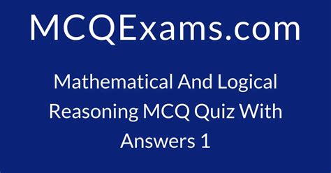 MCQ Questions For Class Commerce Applied Mathematics Mathematical And Logical Reasoning Quiz