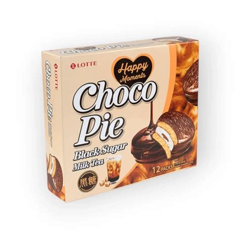 Choco Pie Black Sugar Milk Tea Lotte My Korea