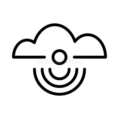 Cloud Icon Line Isolated On White Background Black Flat Thin Icon On Modern Outline Style