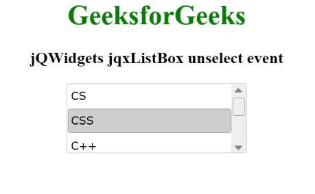 jQWidgets jqxListBox 取消选择事件 码农参考